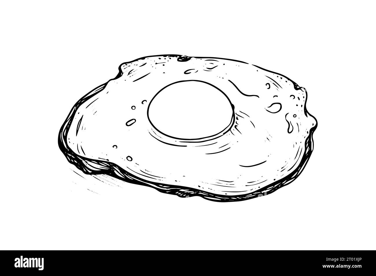 Fried egg hand drawn ink sketch. Engraving style vector illustration ...