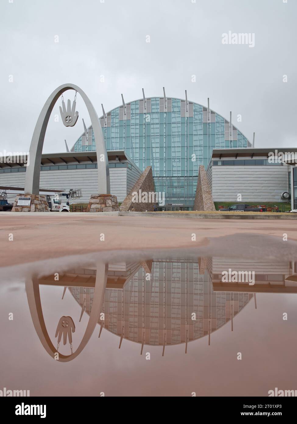View of First Americans Museum from entrance road with Touch to Above ...