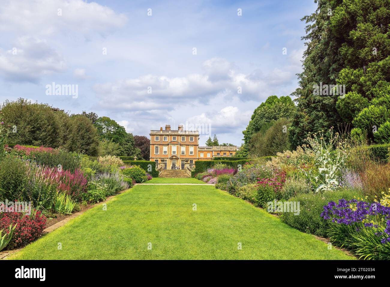 Landscaped gardens of Newby Hall, an English stately home Stock Photo ...