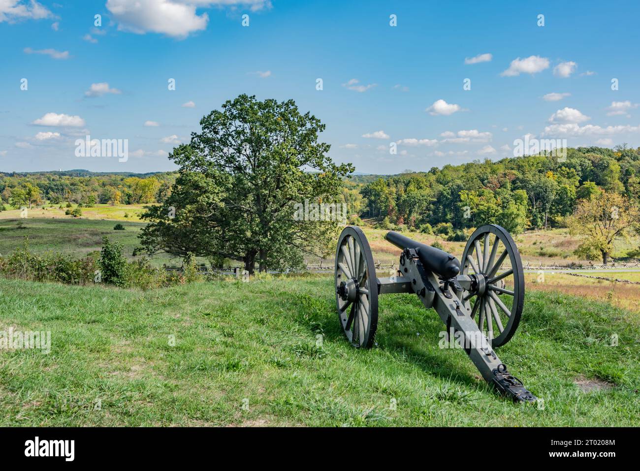 The View from East Cemetery Hill, Gettysburg Pennsylvania USA Stock ...