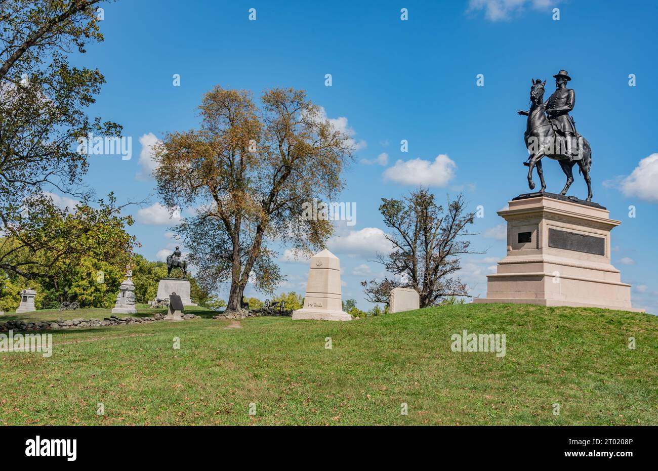 East Cemetery Hill on a Fall Afternoon, Gettysburg Pennsylvania USA ...