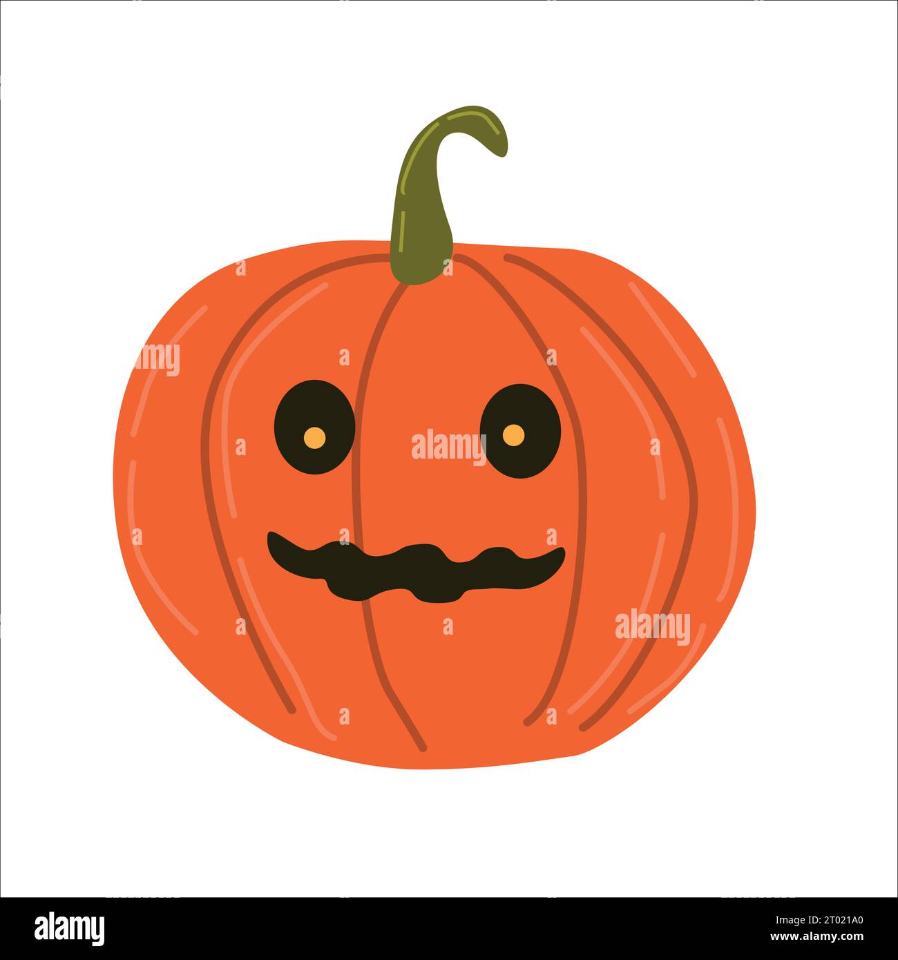 Halloween pumpkin cartoon style illustration Stock Vector Image & Art ...