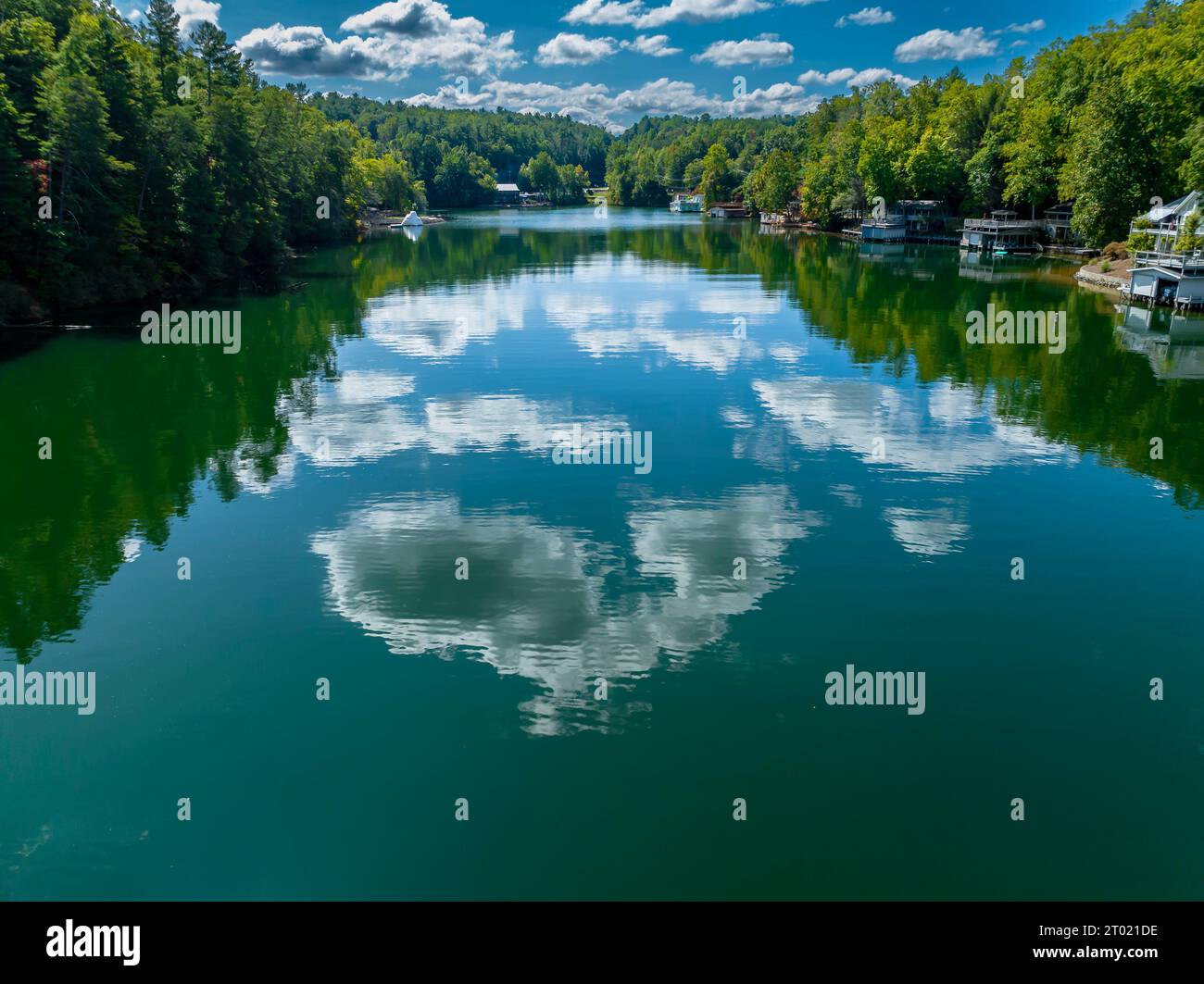 October 2, 2023, Lake Lure, NC, USA: Lake Lure is a town in Rutherford ...