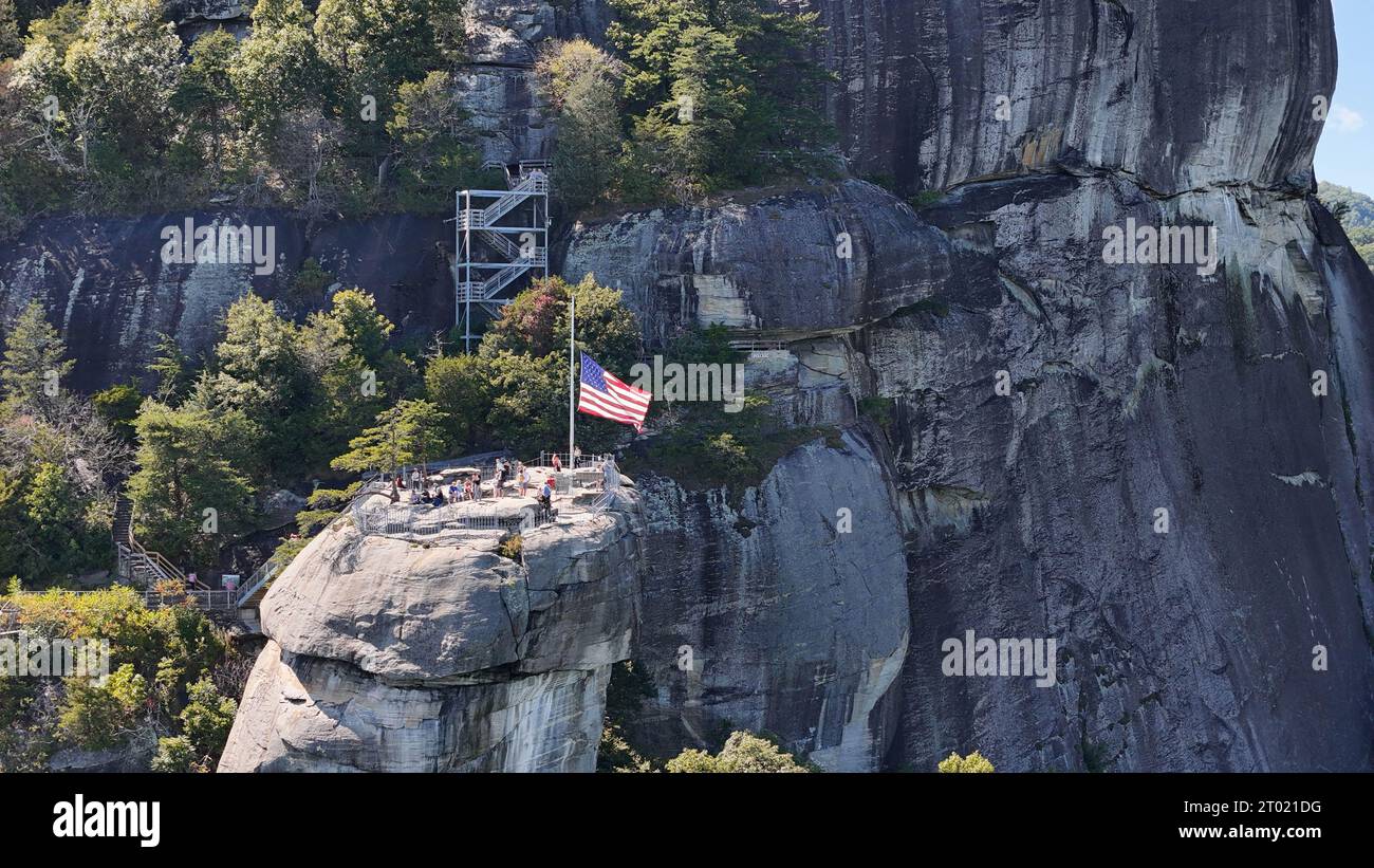 October 2, 2023, Rutherford, NC, USA: Chimney Rock State Park is a ...