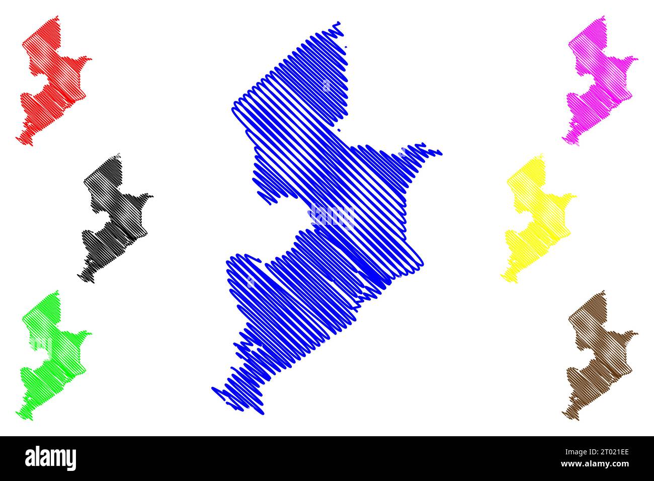 IJsselmeer and Markermeer lake (Kingdom of the Netherlands) map vector ...