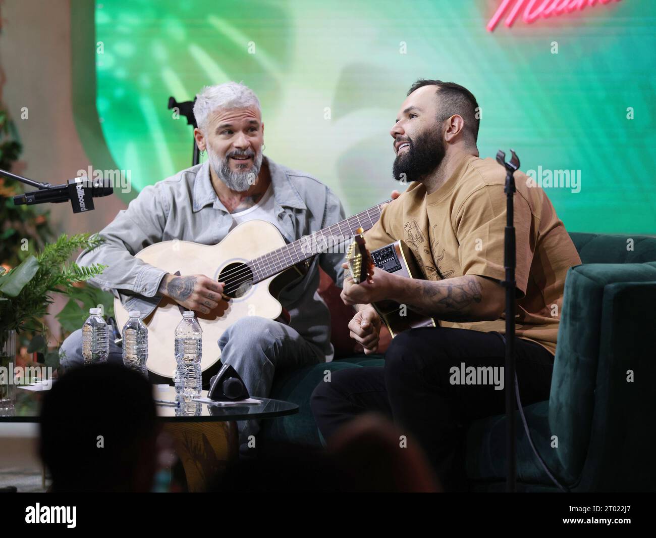 MIAMI BEACH, FL-OCT 3: Pedro Capo and Carin Leon are seen during ...
