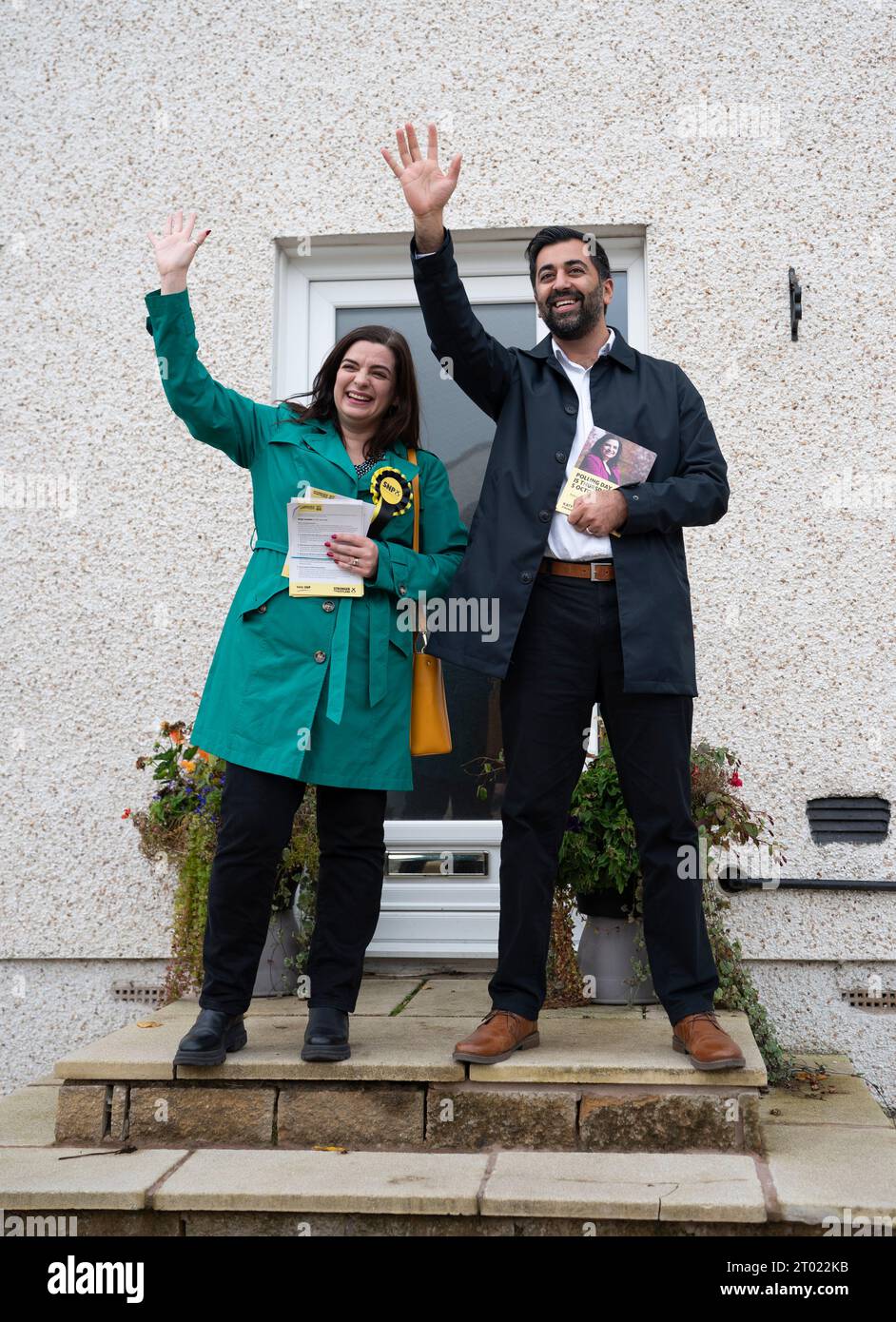 Blantyre, Scotland, UK. 3rd October 2023. First Minister Humza Yousaf ...