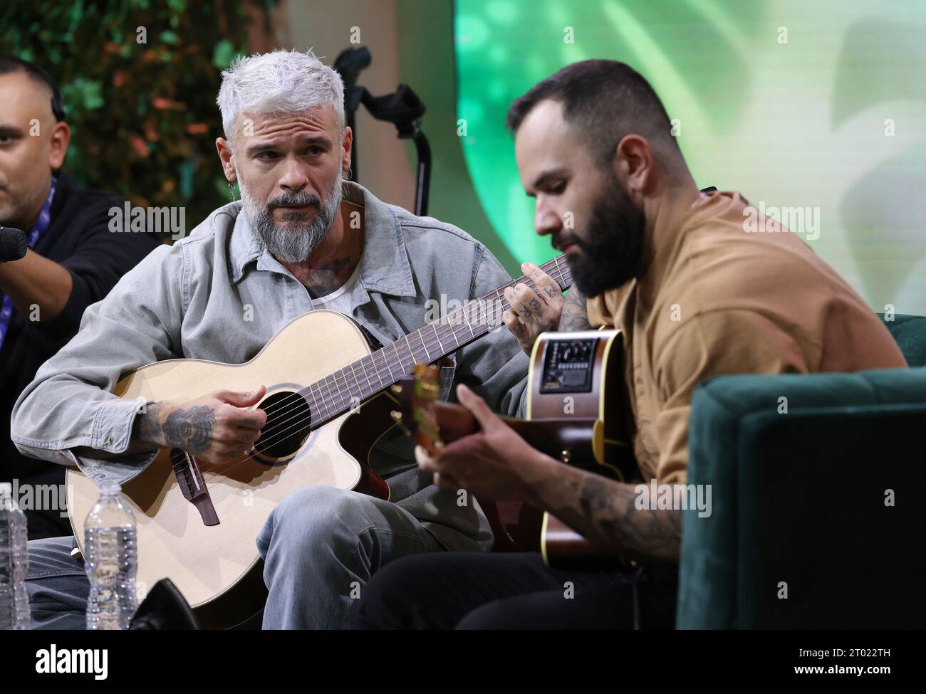MIAMI BEACH, FL-OCT 3: Pedro Capo and Carin Leon are seen during ...