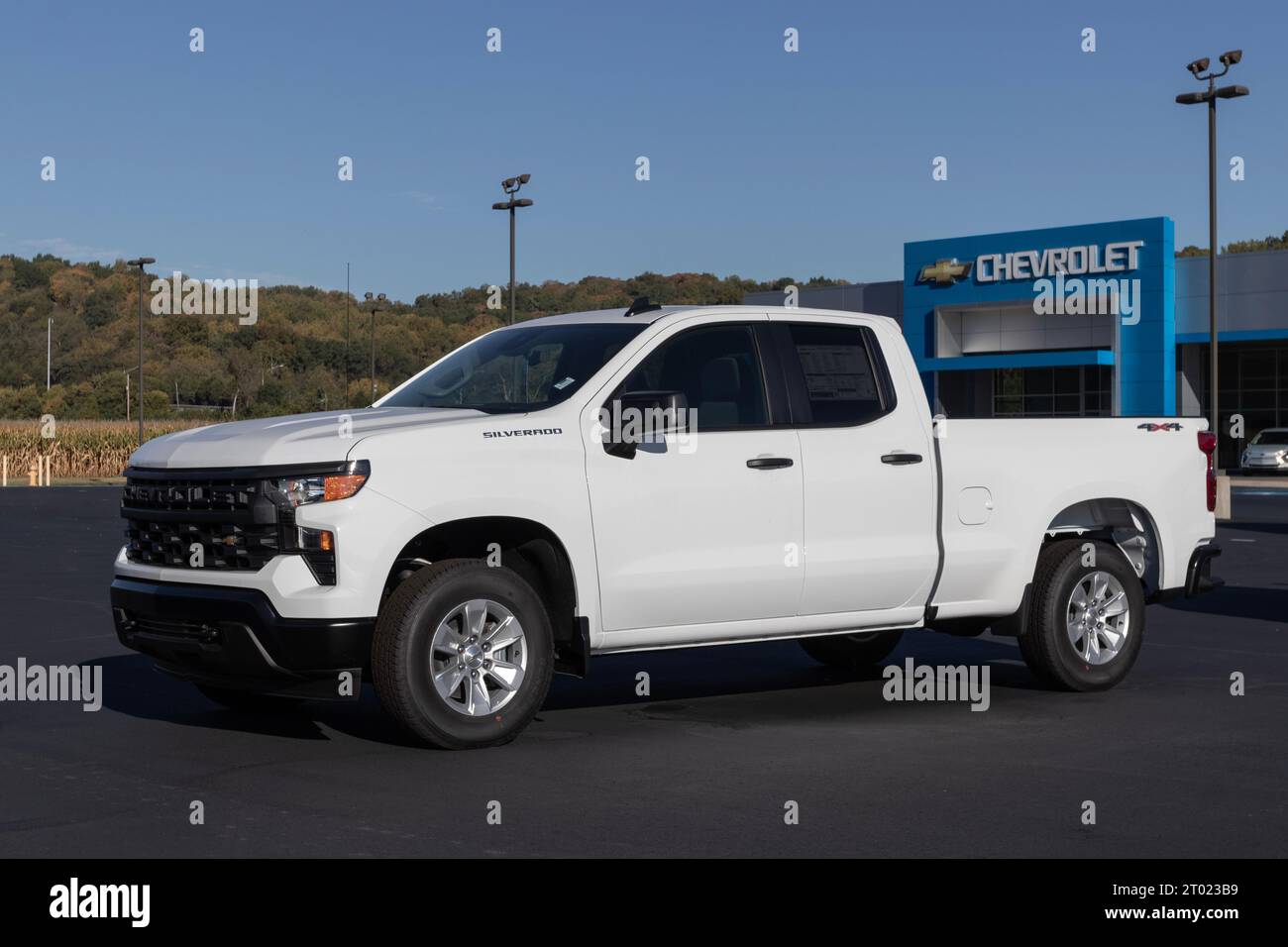 West Harrison - September 24, 2023: Chevrolet Silverado 1500 display at ...