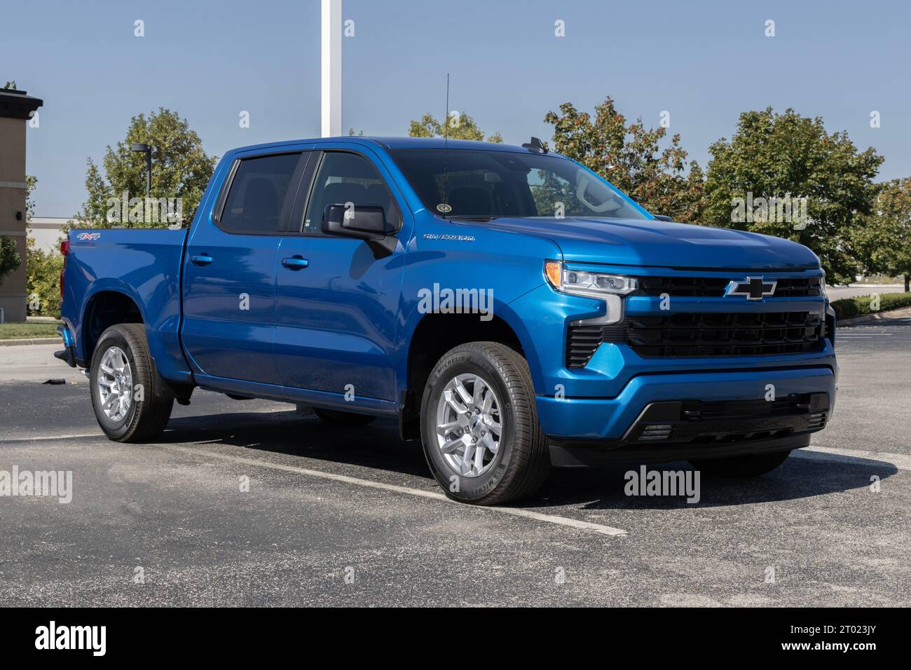 Avon - October 1, 2023: Chevrolet Silverado 1500 display at a ...