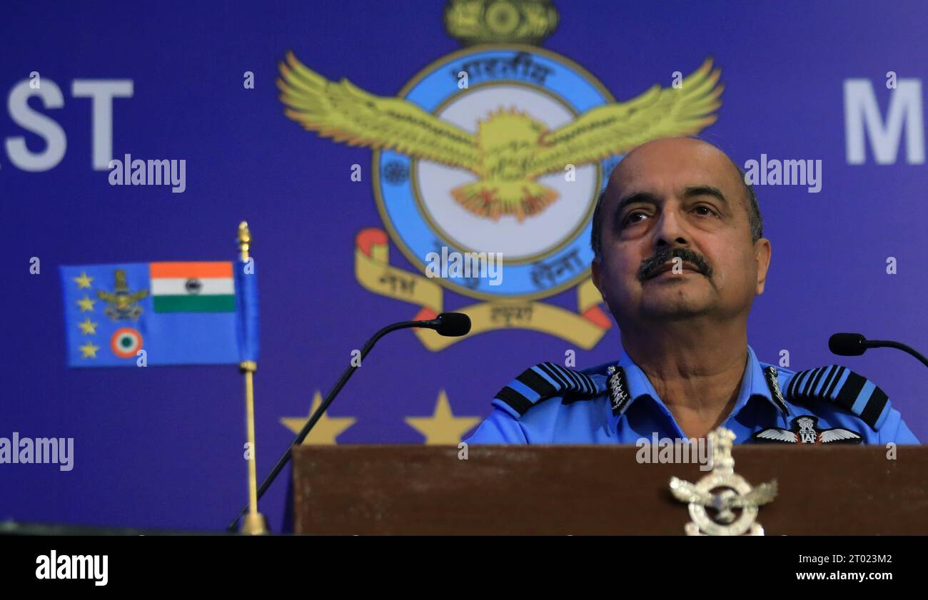 New Delhi, India. 03rd Oct, 2023. India's Air Chief Marshal Vivek Ram ...