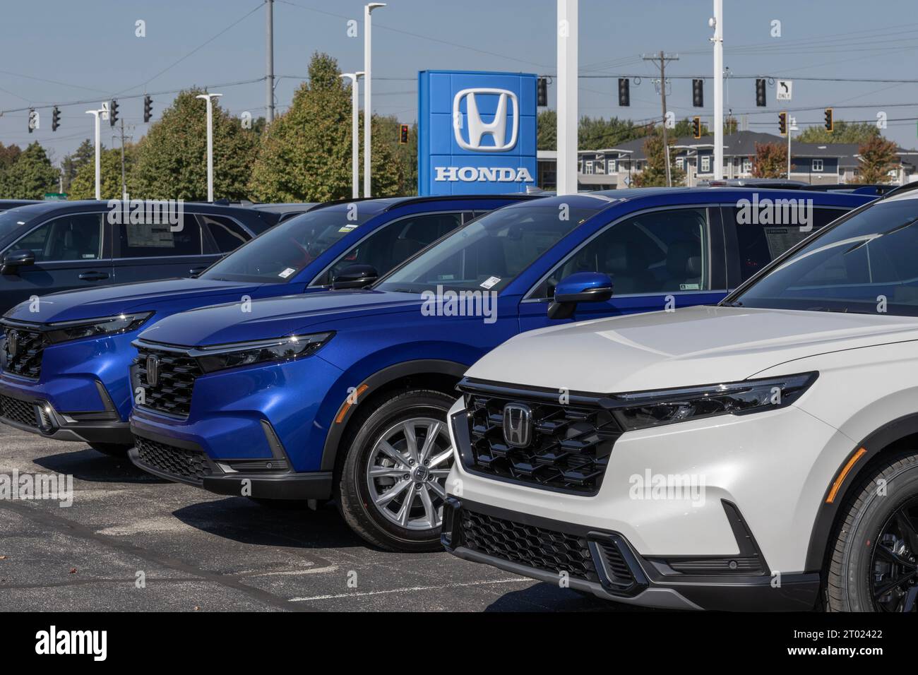 Avon - October 1, 2023: Honda CR-V display at a dealership. Honda ...