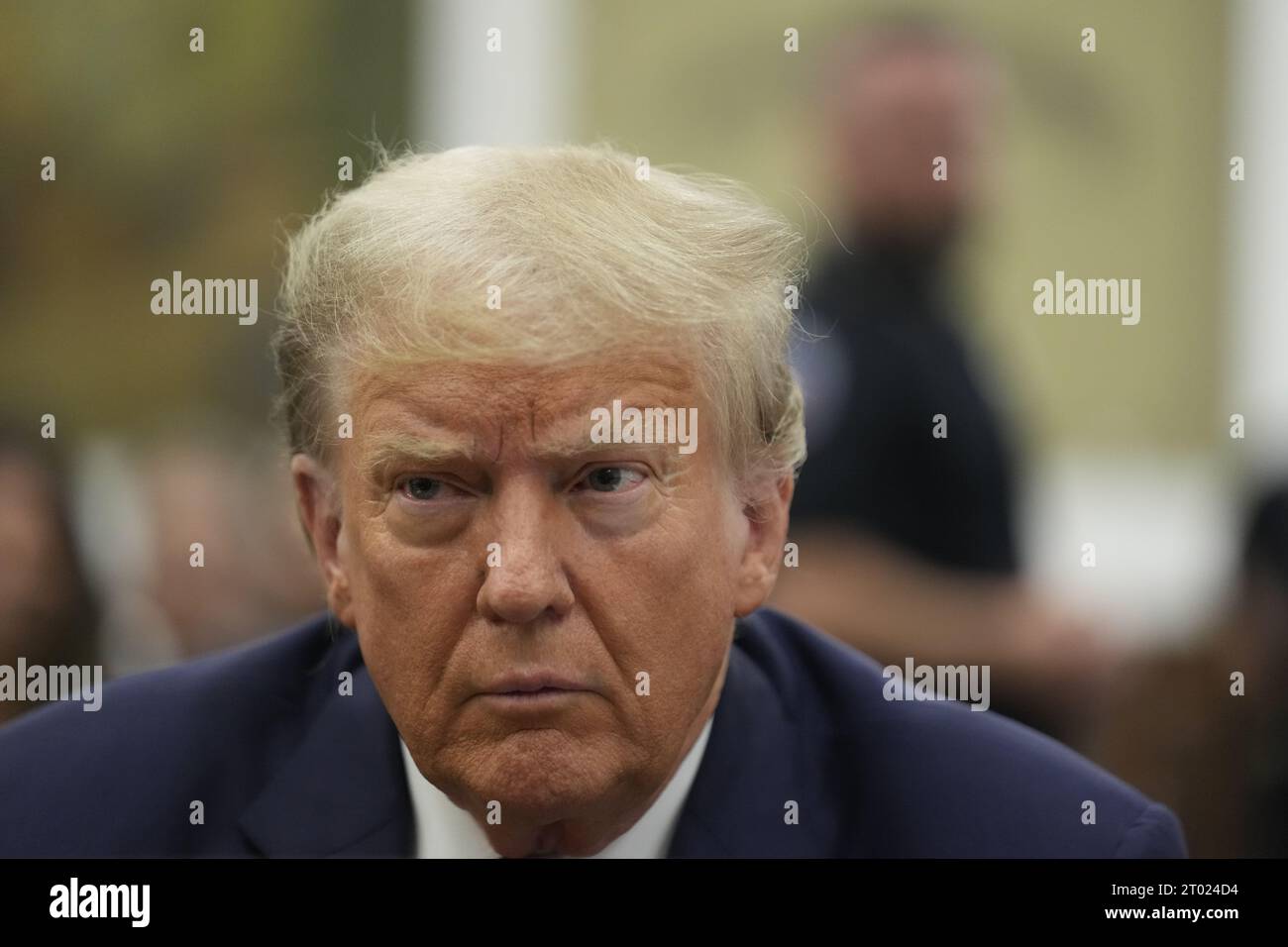 New York, USA. 03rd Oct, 2023. Former President Donald Trump sits in ... New York, USA. 03rd Oct, 2023. Former President Donald Trump sits in ...
