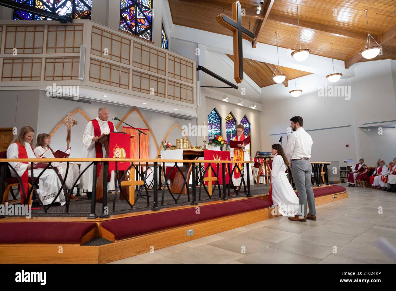 Austin Texas USA, October 1 2023: Ordination ceremony for Cecilia ...