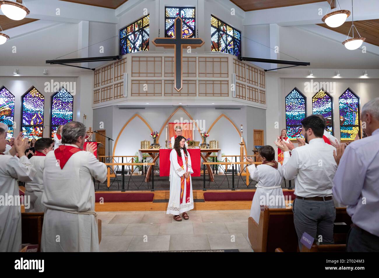 Austin Texas USA, October 1 2023: Ordination ceremony for Cecilia ...