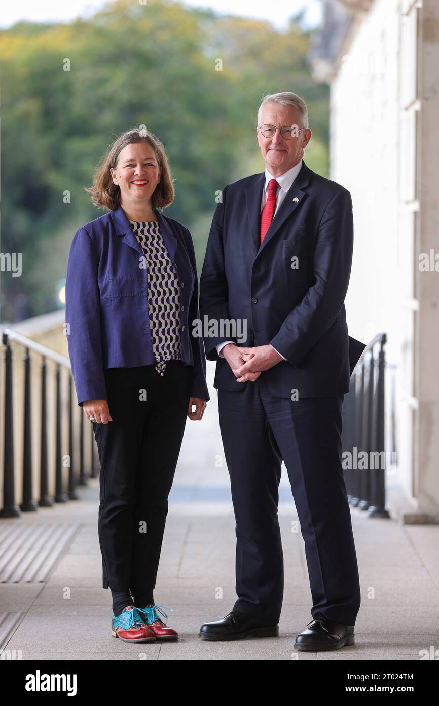 Northern Ireland shadow secretary Hilary Benn (right) with Shadow ...