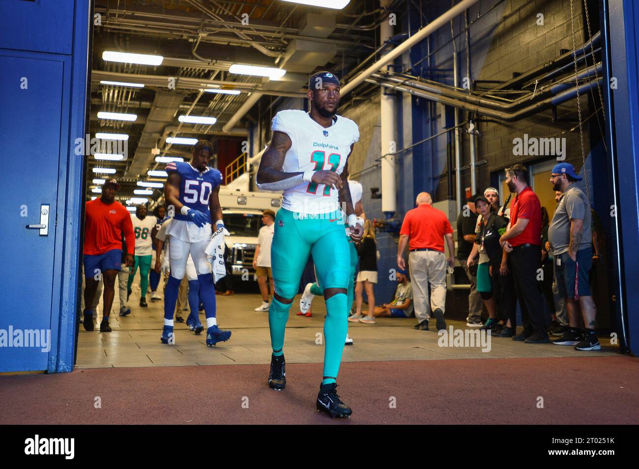 Miami Dolphins wide receiver Cedrick Wilson Jr. (11) walks to the field ...