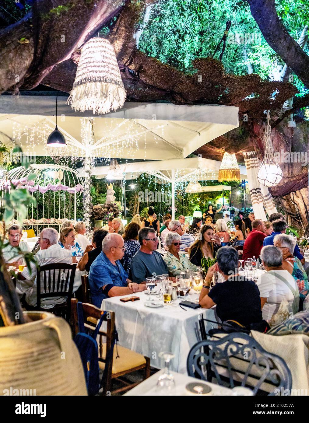 Taverna At Night Rhodes old Town Greece Islands Greece Stock Photo - Alamy