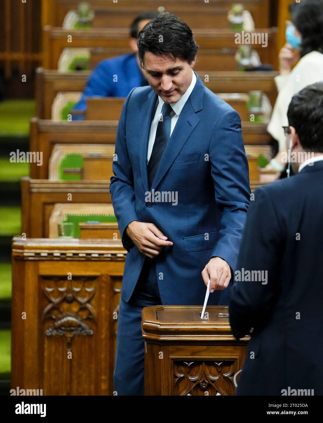 Ottawa, Can. 03rd Oct, 2023. Prime Minister Justin Trudeau votes in the ...