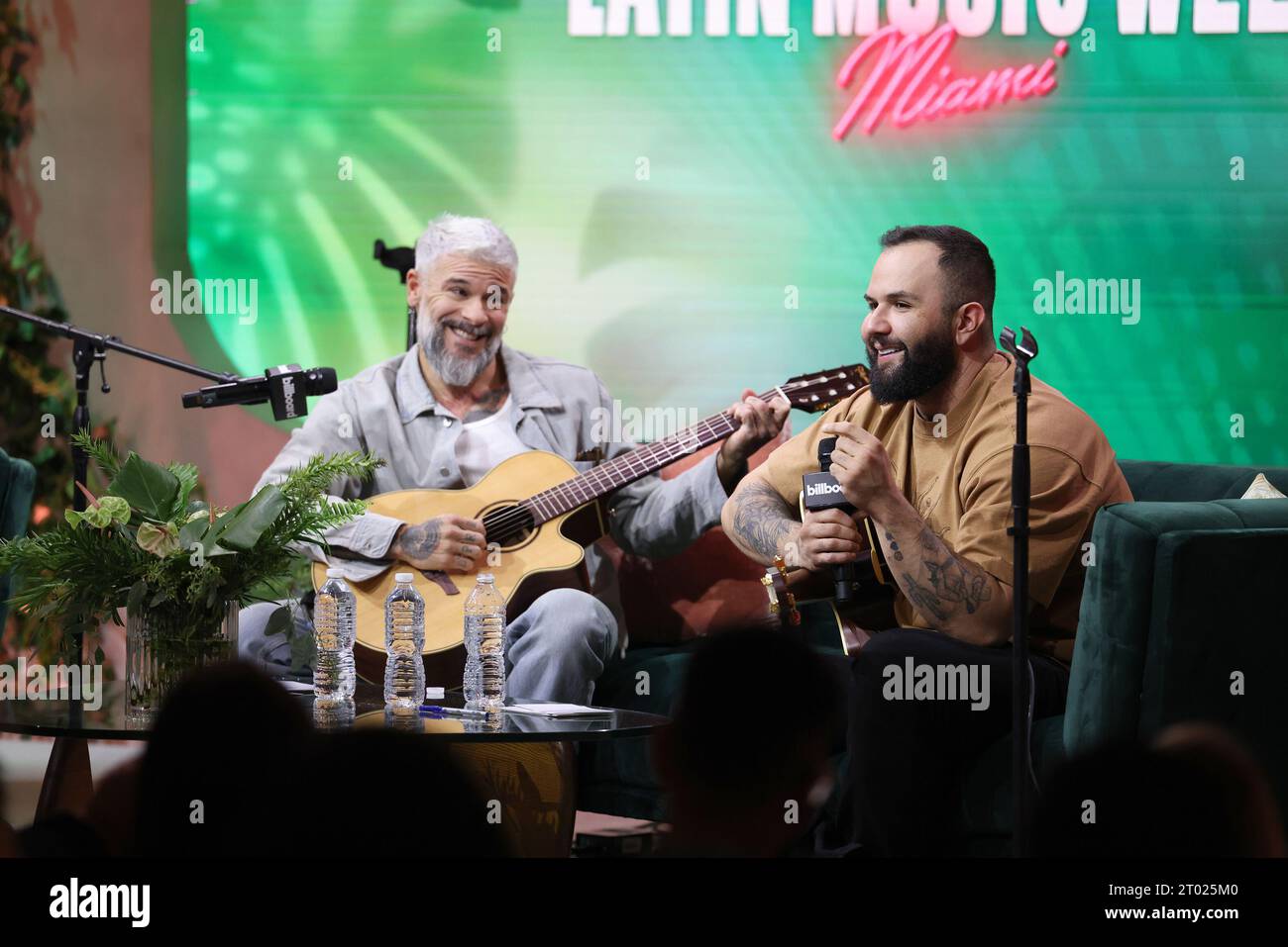 MIAMI BEACH, FL-OCT 3: Pedro Capo and Carin Leon are during “Making The ...