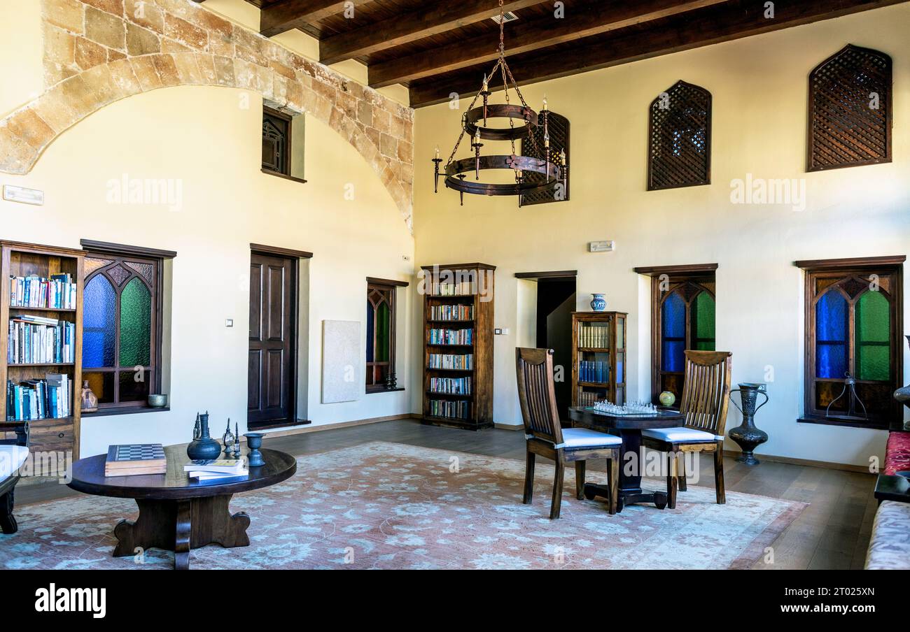 Classic Interior of a Family Home in The Old City of Rhodes Greece ...