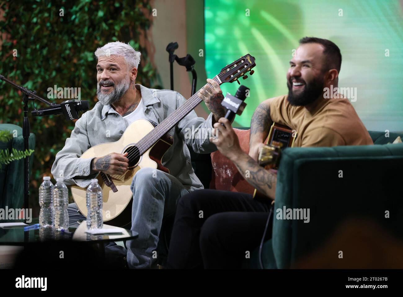 MIAMI BEACH, FL-OCT 3: Pedro Capo and Carin Leon are seen during ...