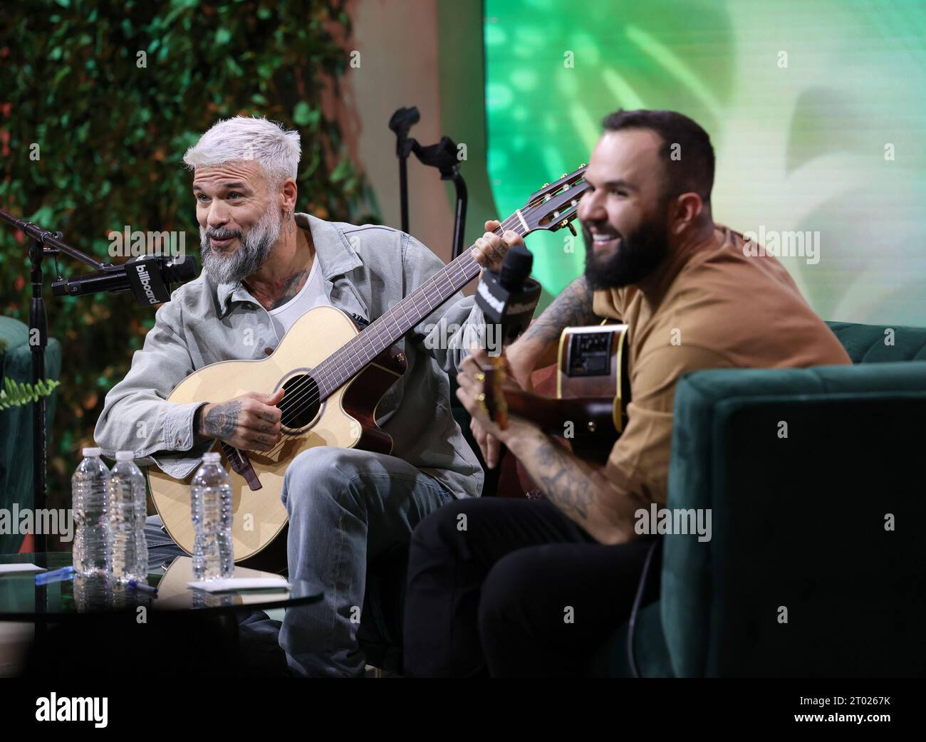 MIAMI BEACH, FL-OCT 3: Pedro Capo and Carin Leon are seen during ...