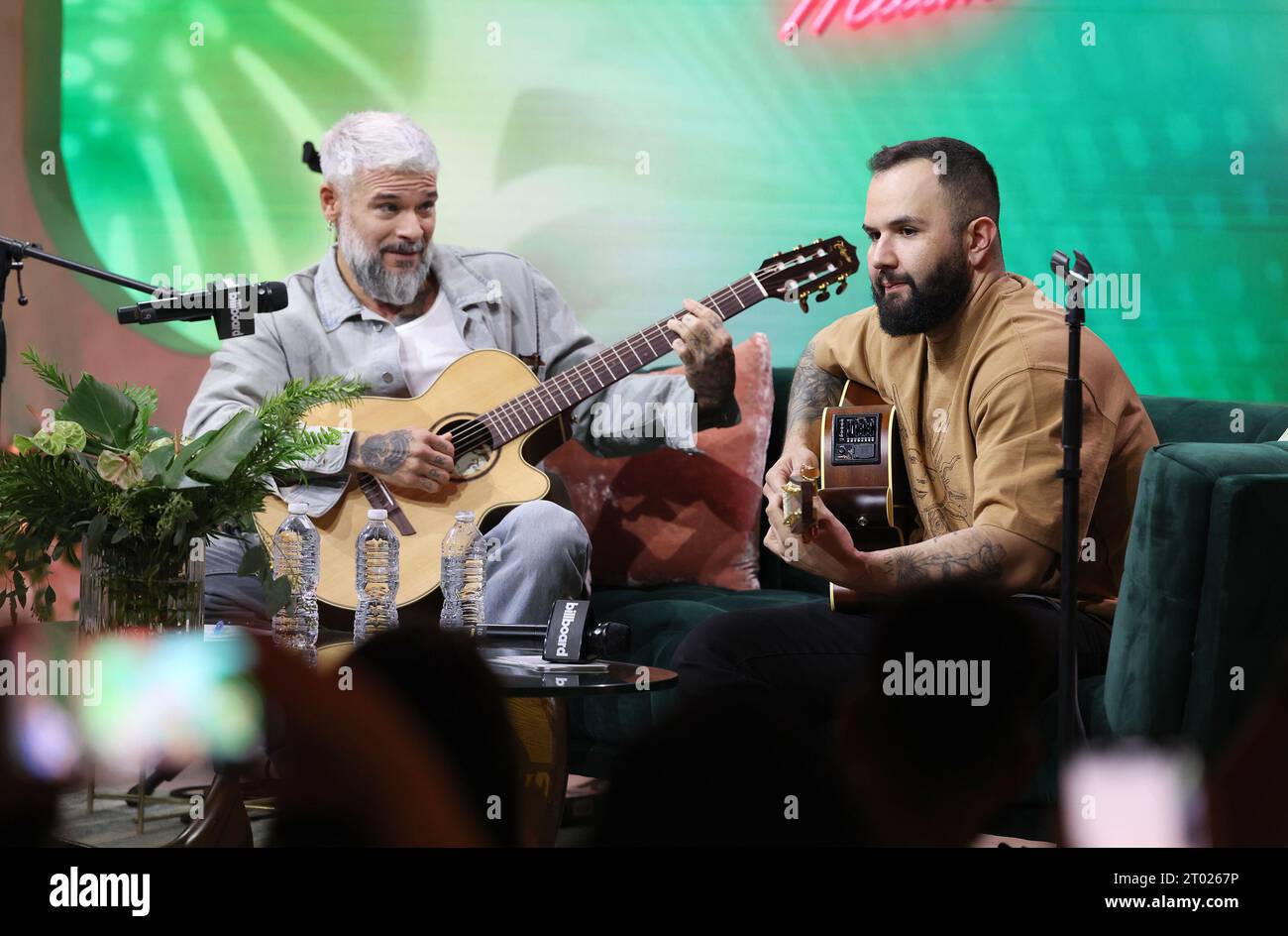 MIAMI BEACH, FL-OCT 3: Pedro Capo and Carin Leon are seen during ...