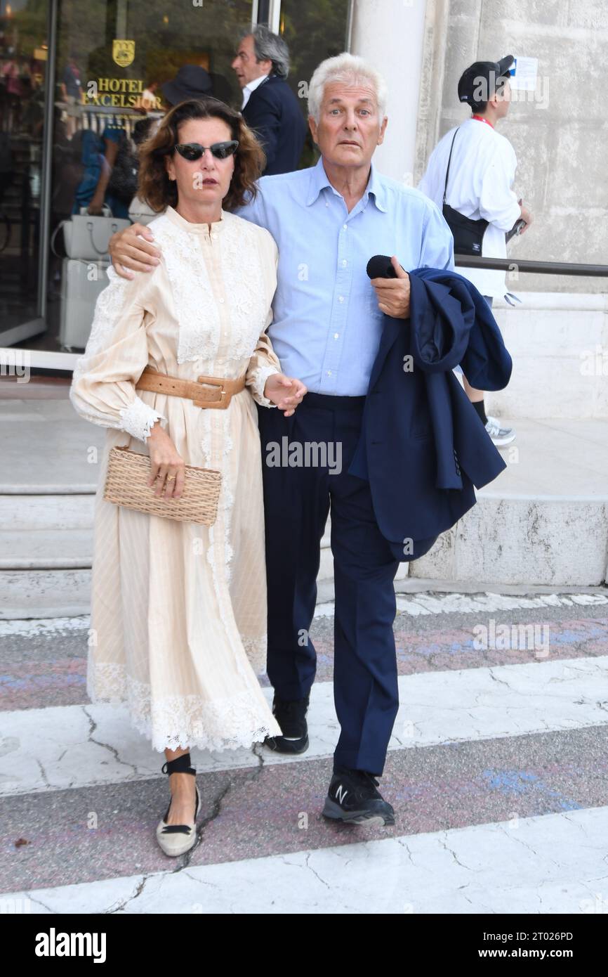 VENICE, ITALY -AUGUST 31: Alain Elkann, Osanna Visconti di Modrone ...