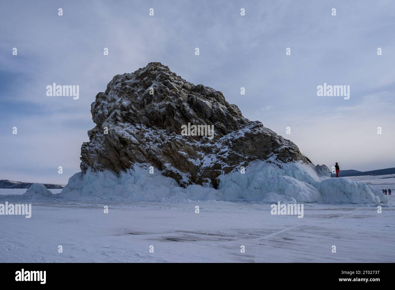 Ice hummock on the ice of lake Baikal. Baikal Islands Stock Photo - Alamy