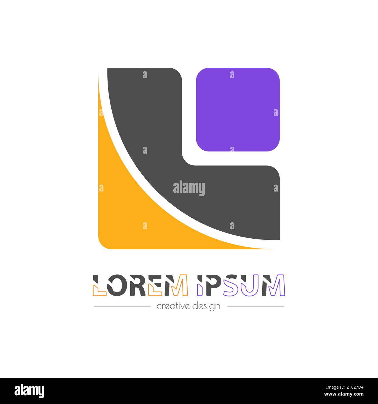 Company logo. Composite square. Template for a brand, sticker. Business ...