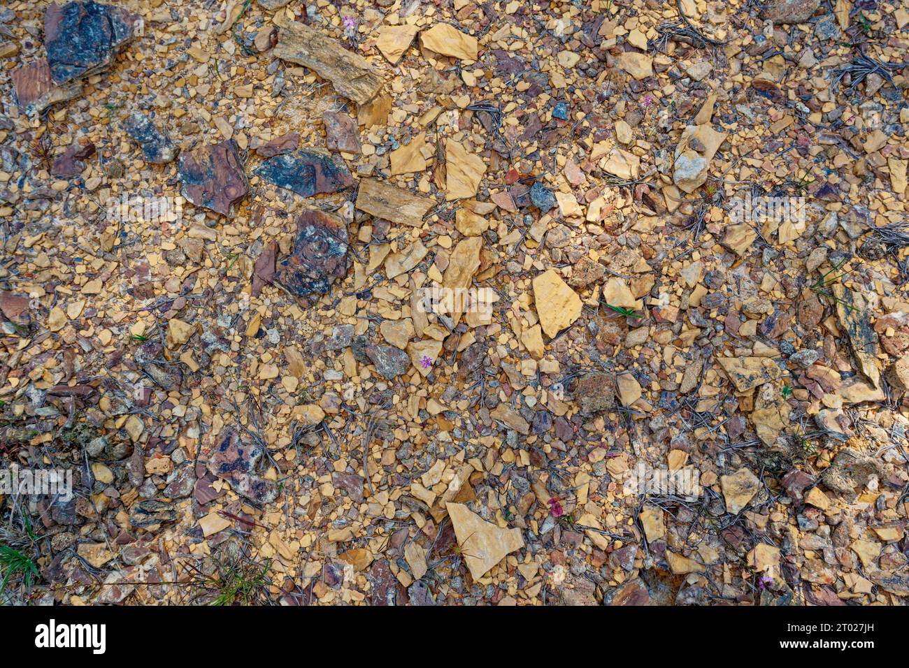 A variety of stone and rocks of different sizes shapes and colors ...