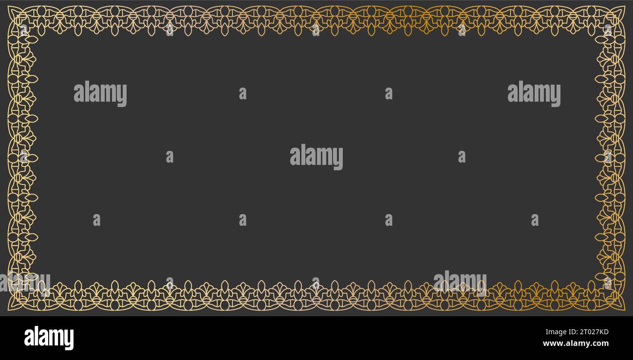 Decorative rectangular frame. Template for decoration, decoration and ...