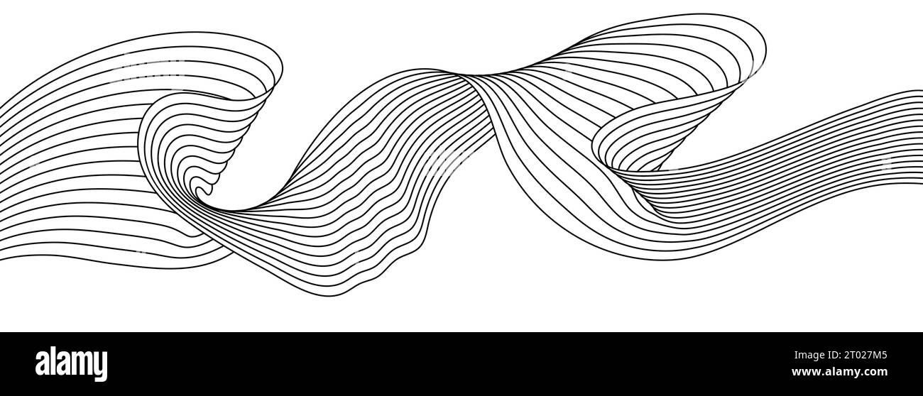 pattern of smooth wavy lines. Design for packaging design, music ...