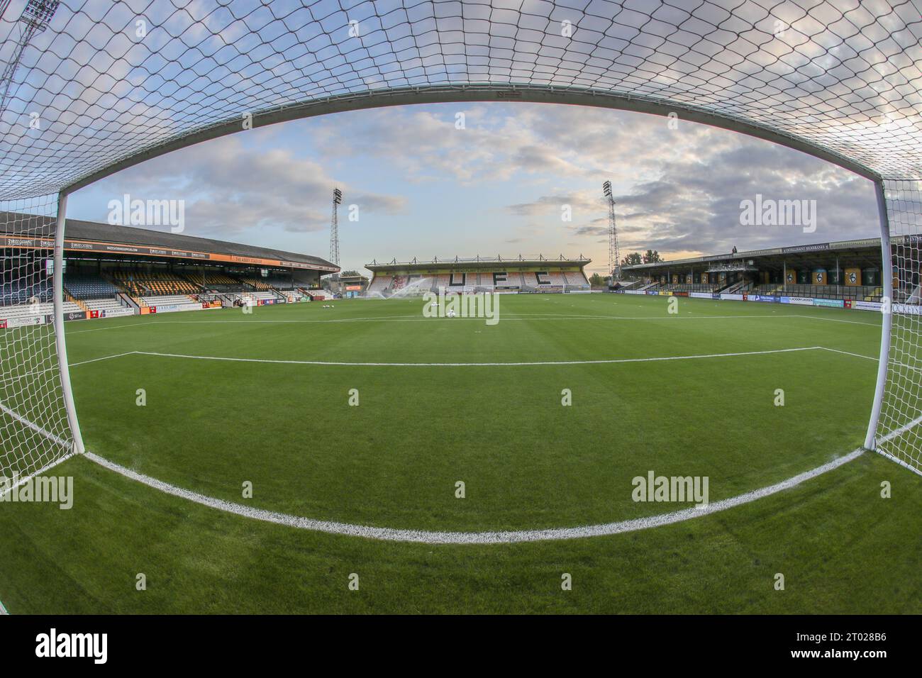 A general view of Abbey Stadium during the Sky Bet League 1 match ...