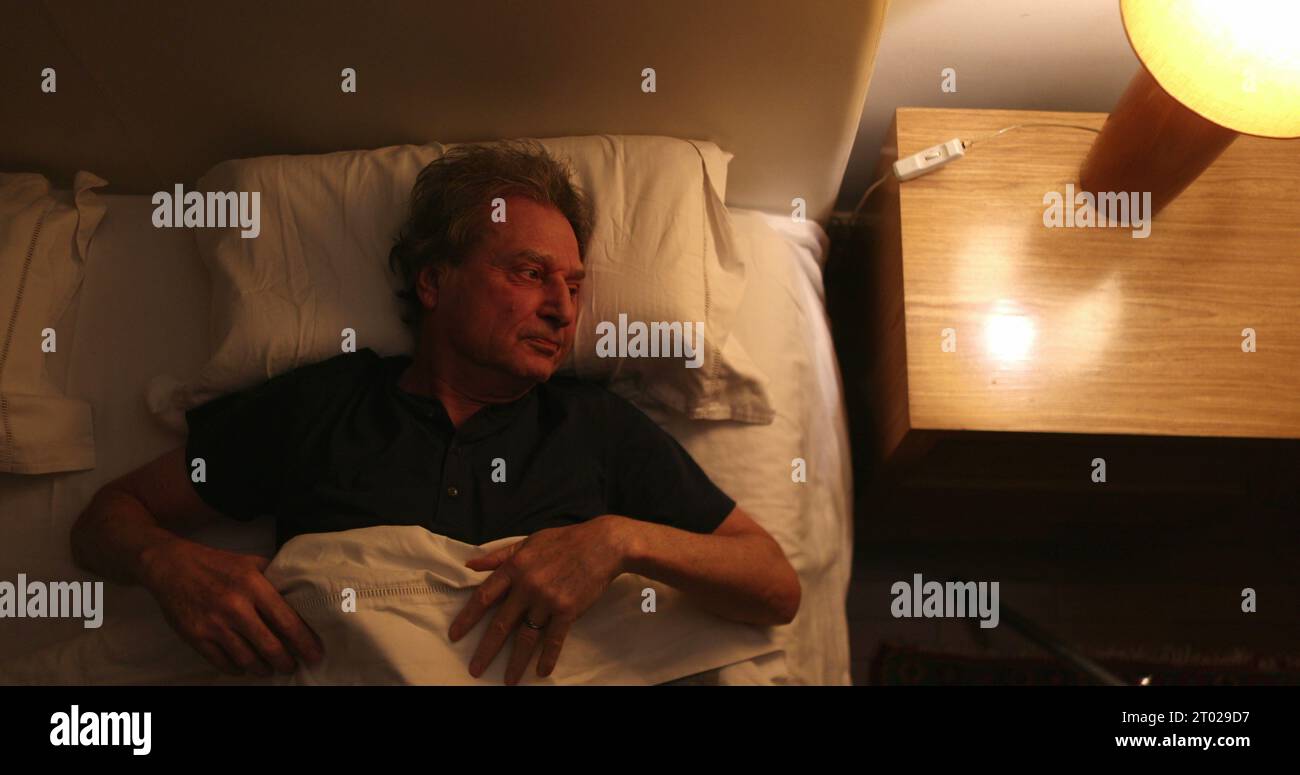 Old man unable to sleep night hi-res stock photography and images - Alamy