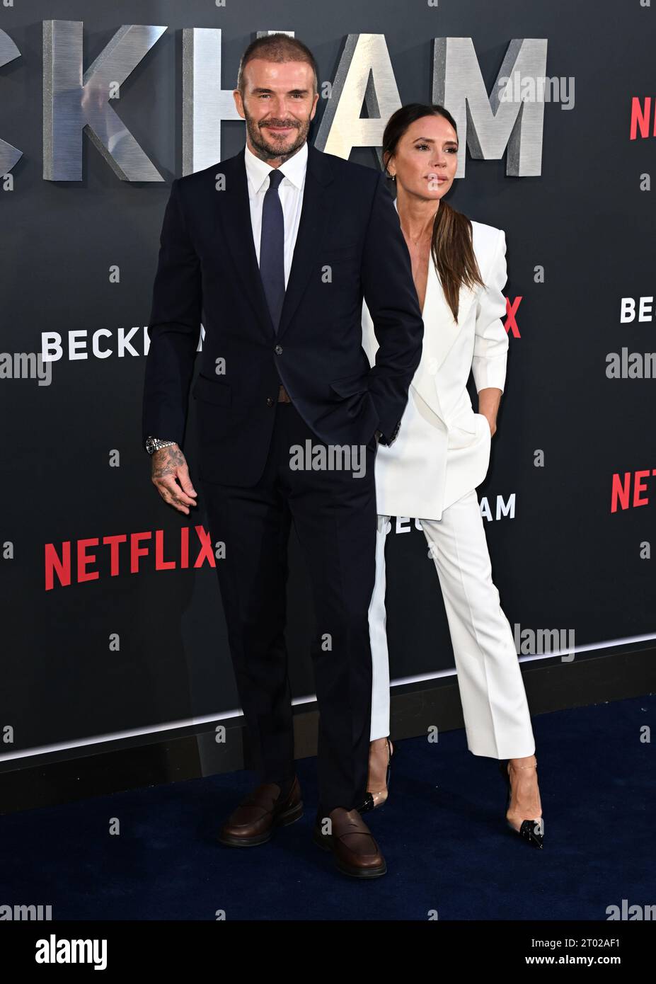 London, UK. October 3rd, 2023. David Beckham and Victoria Beckham ...