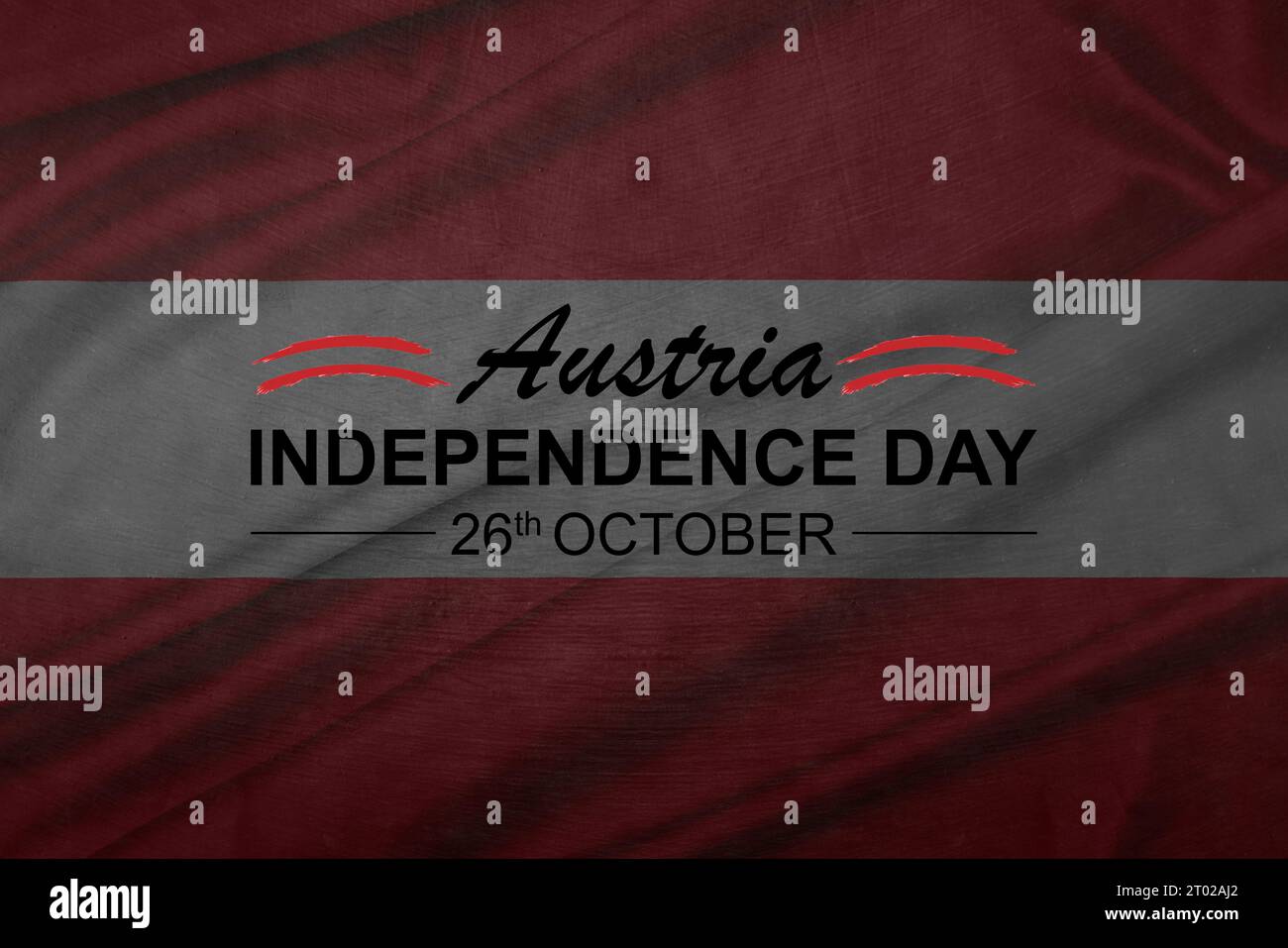 Austria national day, 26 Oktober, nationalfeiertag, bent waving ribbon ...