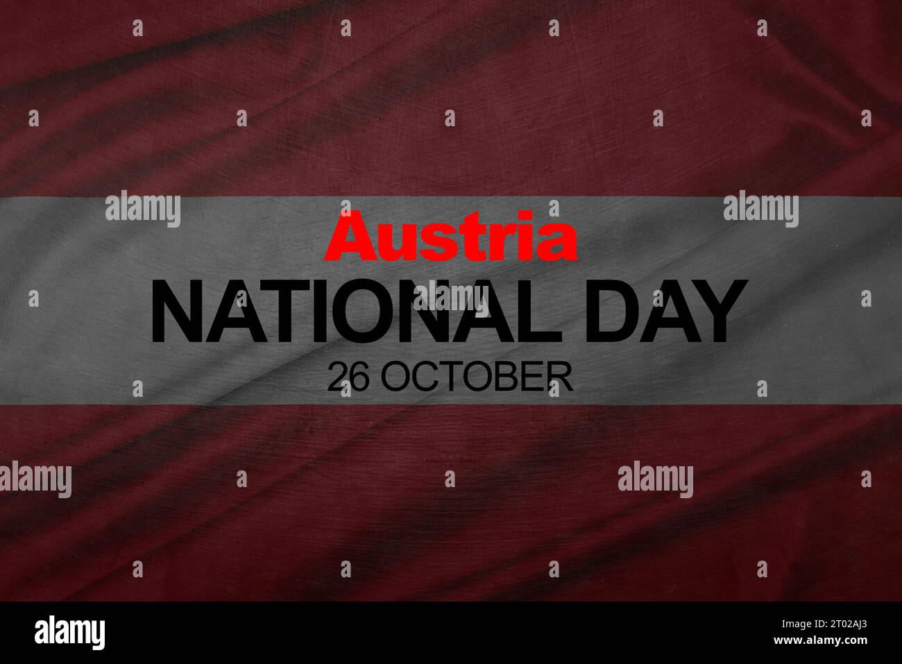 Austria national day, 26 Oktober, nationalfeiertag, bent waving ribbon ...