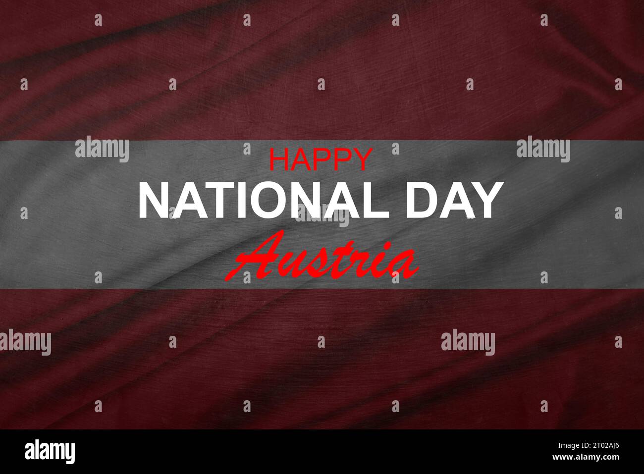 Austria national day, 26 Oktober, nationalfeiertag, bent waving ribbon ...