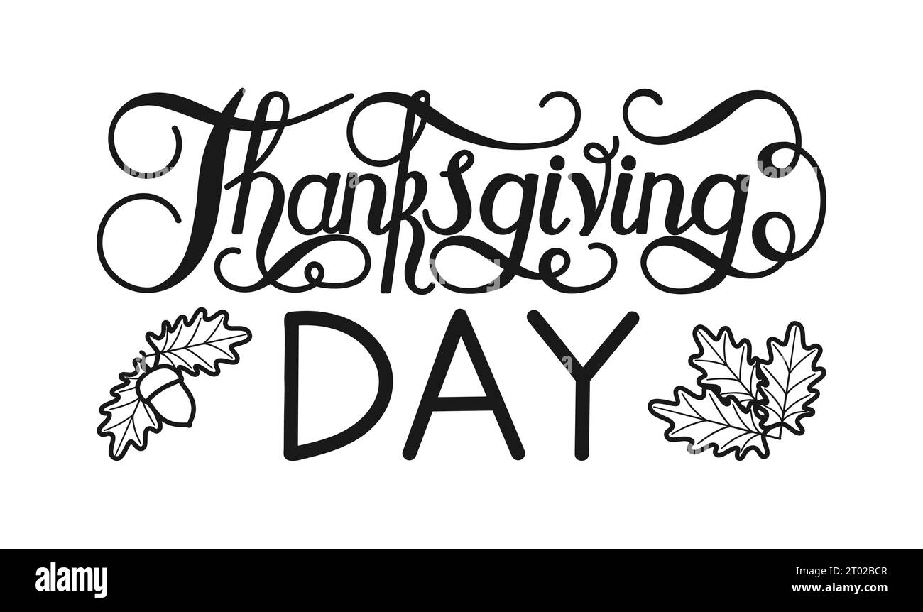 Happy thanksgiving day quote Black and White Stock Photos & Images - Alamy