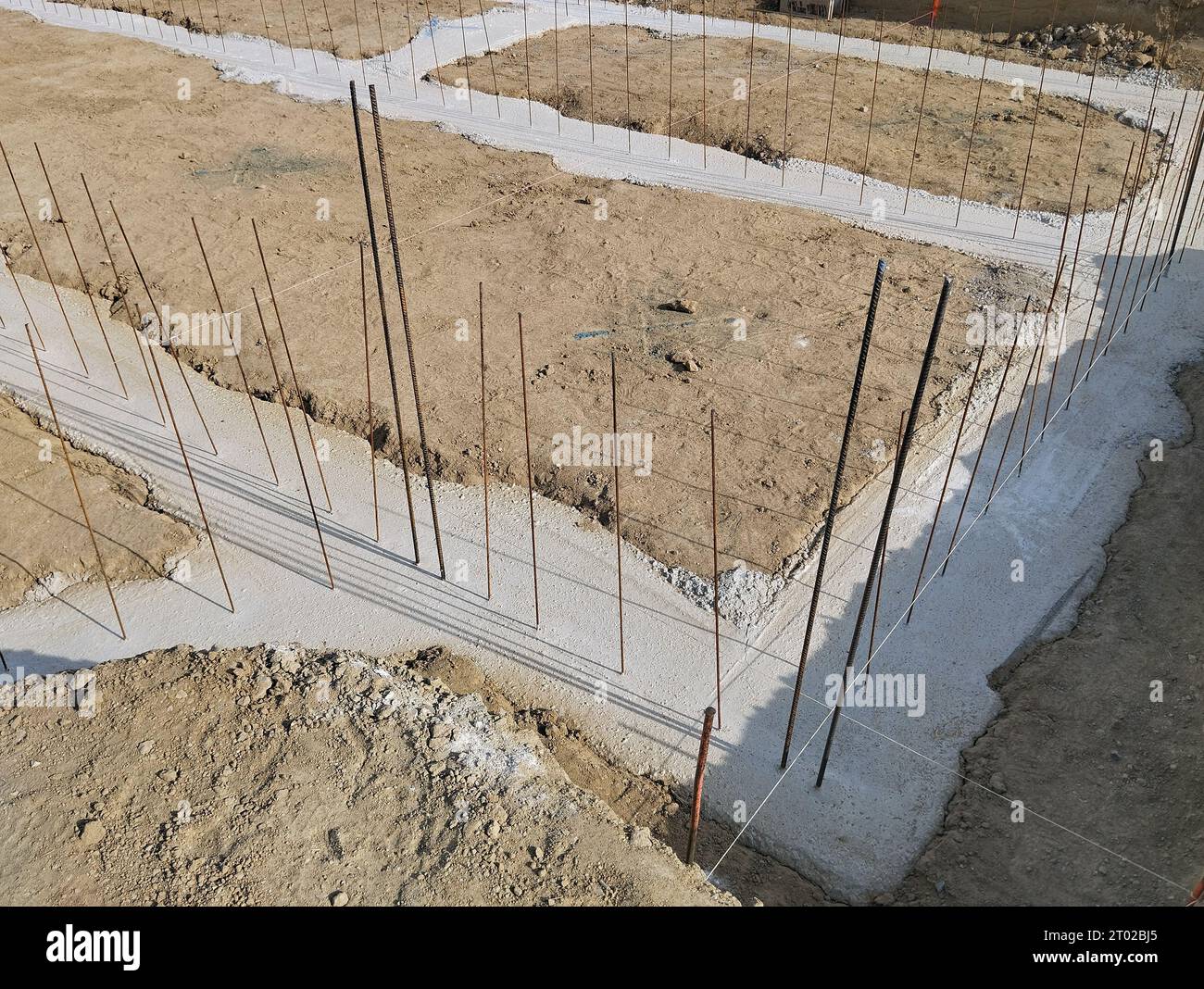 House construction site. Structural work Stock Photo - Alamy