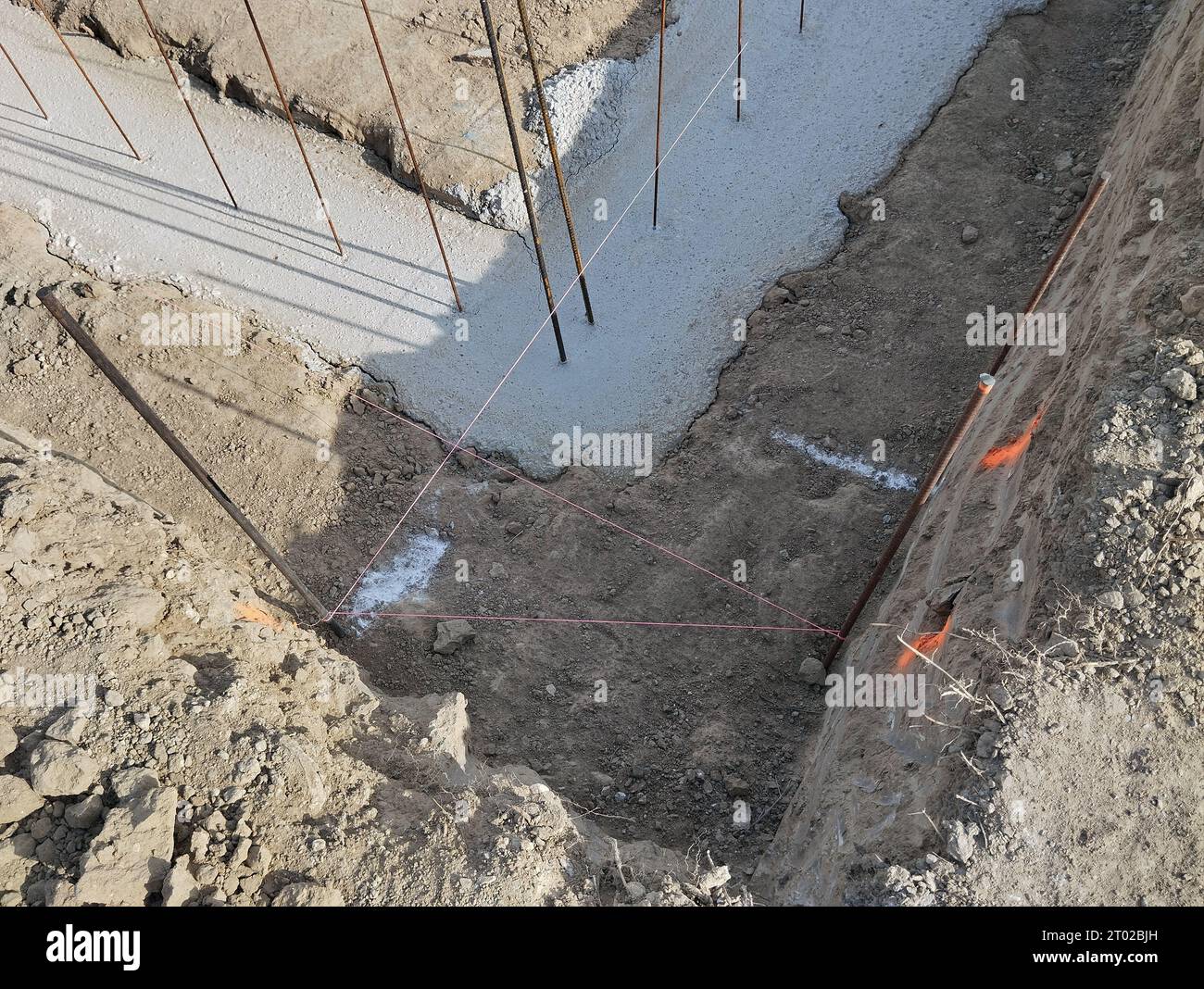 House construction site. Structural work Stock Photo - Alamy