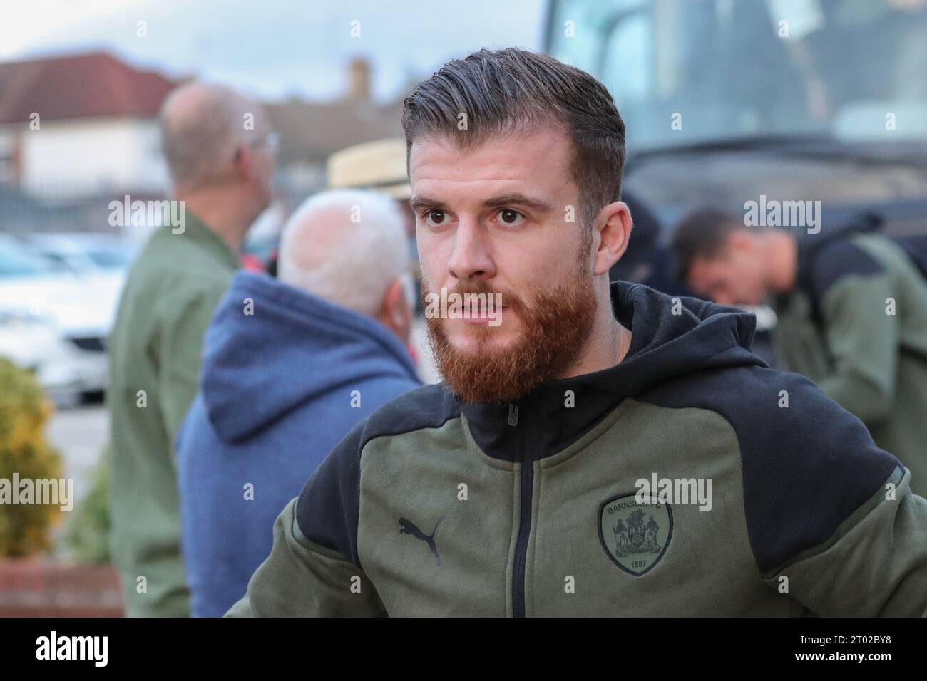 Nicky Cadden #7 of Barnsley arrives during the Sky Bet League 1 match ...