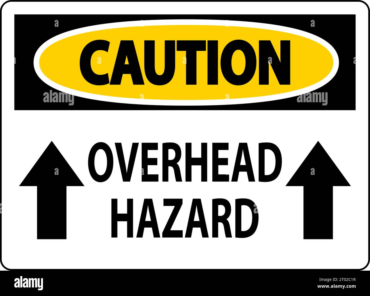 Caution Sign Overhead Hazard Stock Vector Image & Art - Alamy
