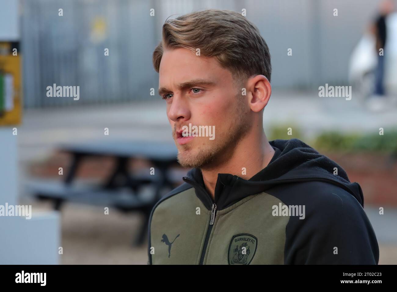 Josh Benson #10 of Barnsley arrives during the Sky Bet League 1 match ...