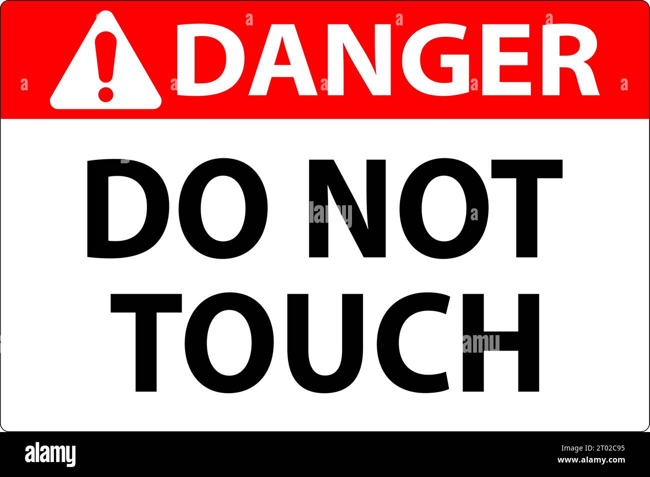 Danger Label Do Not Touch Stock Vector Image & Art - Alamy