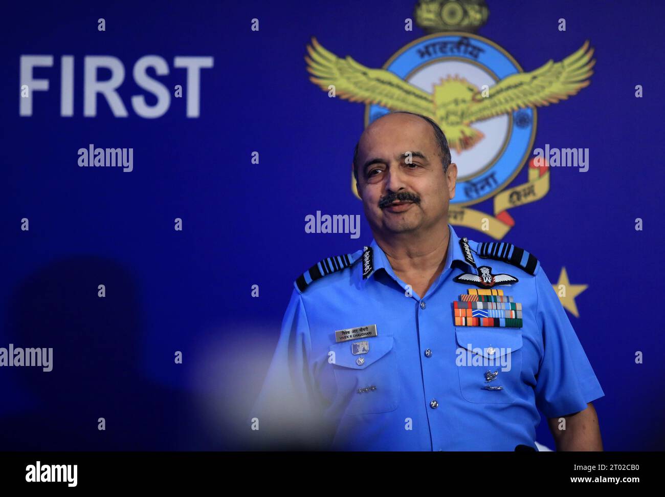 New Delhi, India. 03rd Oct, 2023. India's Air Chief Marshal Vivek Ram ...