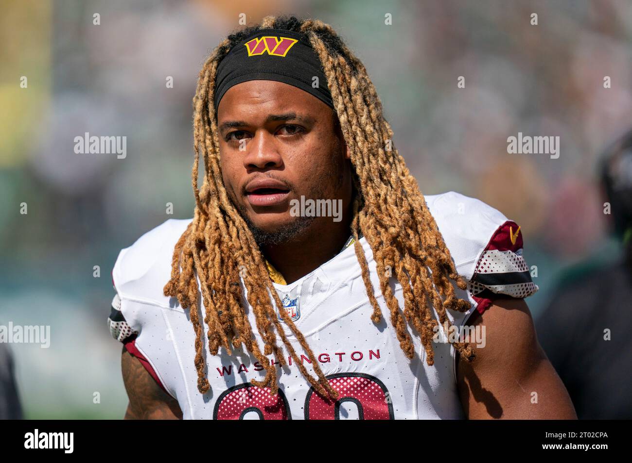 Washington Commanders defensive end Chase Young (99) looks on during ...