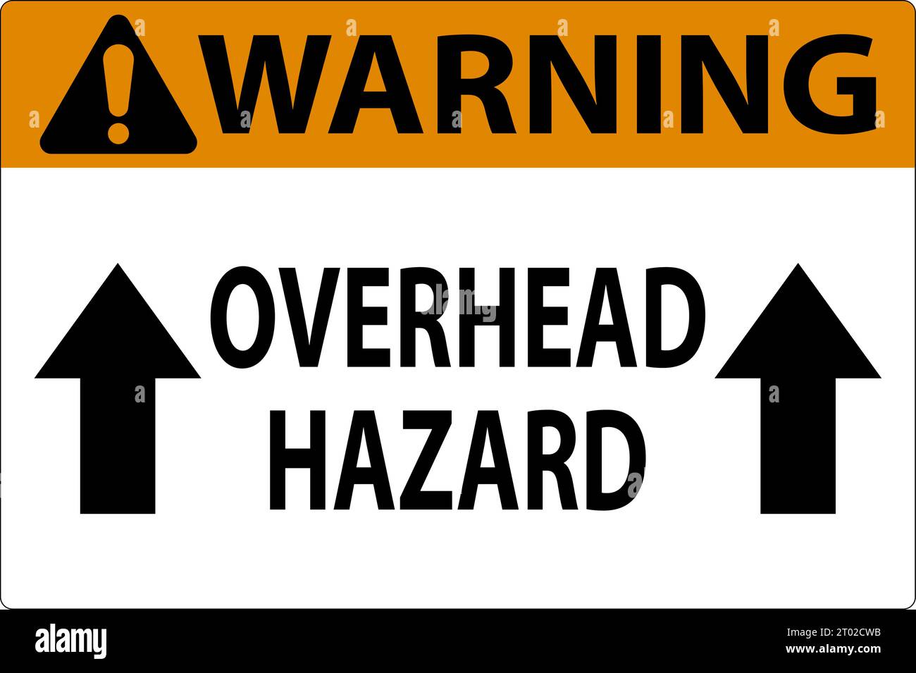 Warning Sign Overhead Hazard Stock Vector Image & Art - Alamy